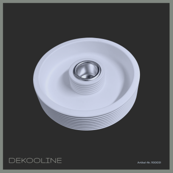 Dekooline - Kleiner runder Kerzenteller mit Rillen Ø 10 cm Kerzenhalter ...